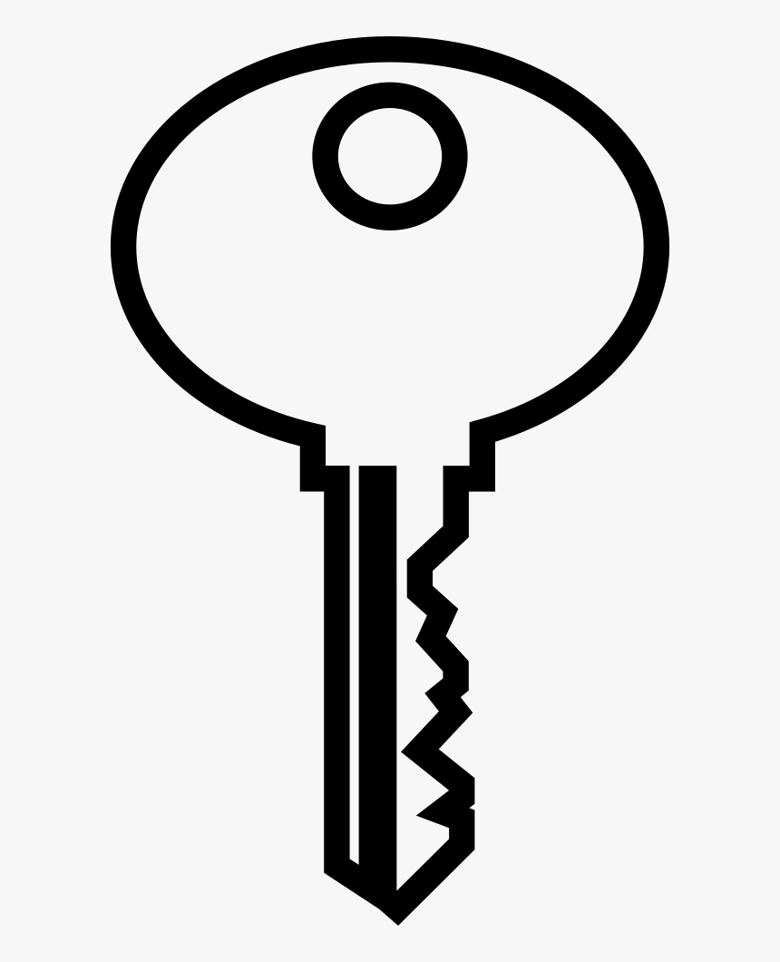 Oval Key Outline - Outline Picture Of Key, HD Png Download ...