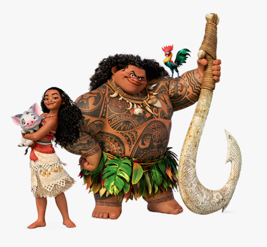 Moana Transparent Png - Moana Maui Pua And Hei Hei, Png Download ...