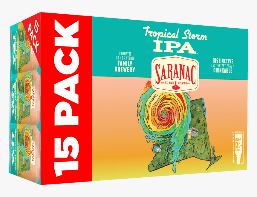 Saranac Tropical Storm Ipa Box - Flyer, HD Png Download , Transparent ...