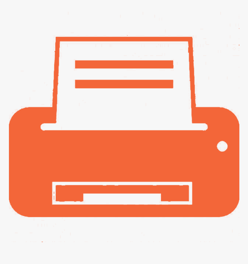 Printer Icon Png Orange , Png Download, Transparent Png , Transparent ...