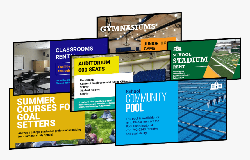 School Digital Signs - Digital Signage For Schools, HD Png Download ...