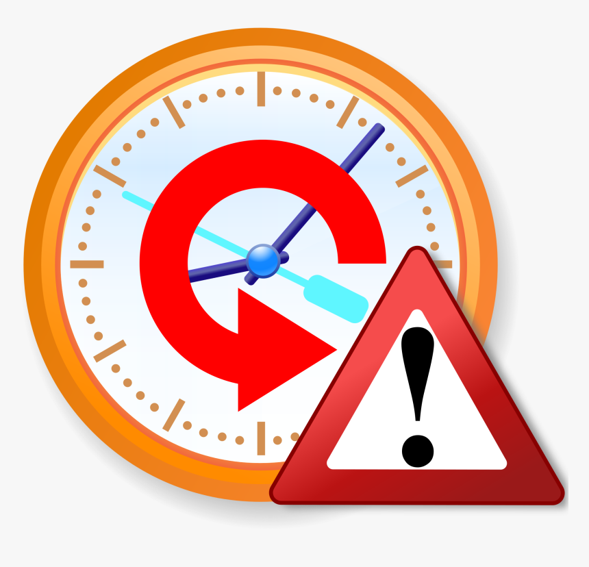 Time Travel Warning Icon - Transparent Background Clock Vector Png, Png ...