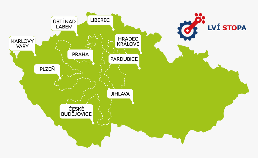 Map Cz - Czech Republic Vector Map, HD Png Download , Transparent Png ...