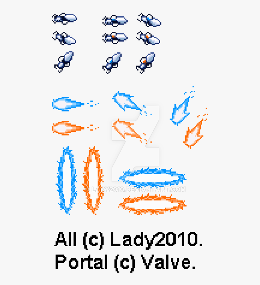 Transparent Sprite Portal - Pixel Portal Sprite Sheet, HD Png Download ...