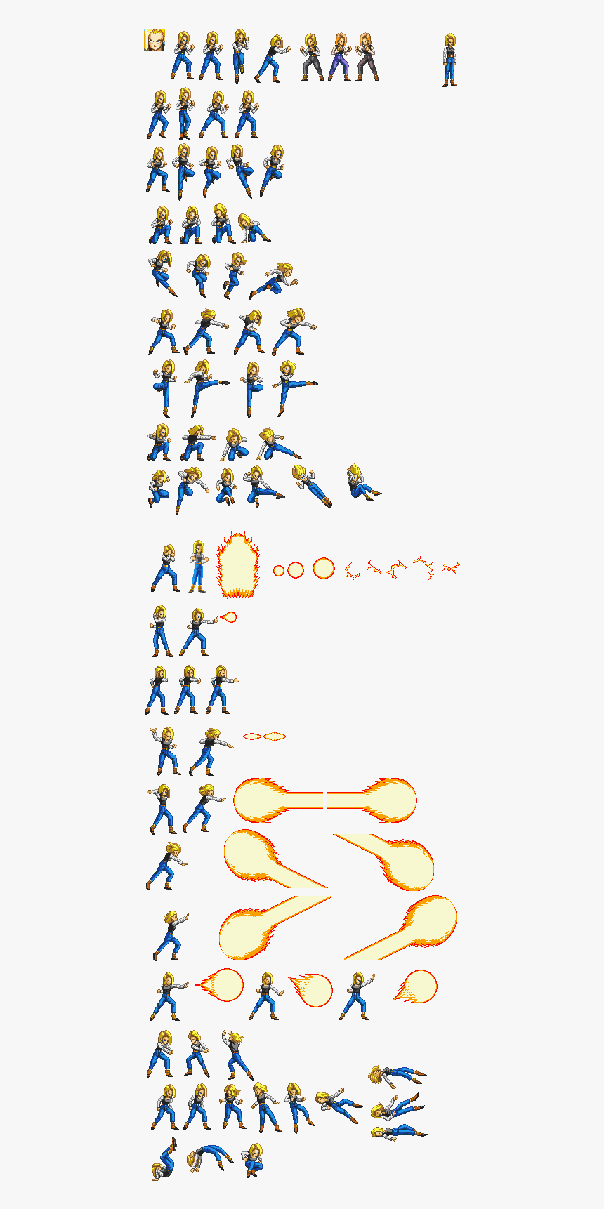 Android 18 By Belial - Dragon Ball Sprites Png, Transparent Png ...