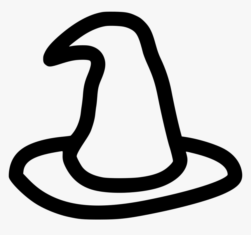 Magic Hat - Witch Hat Clipart Black And White, HD Png Download ...