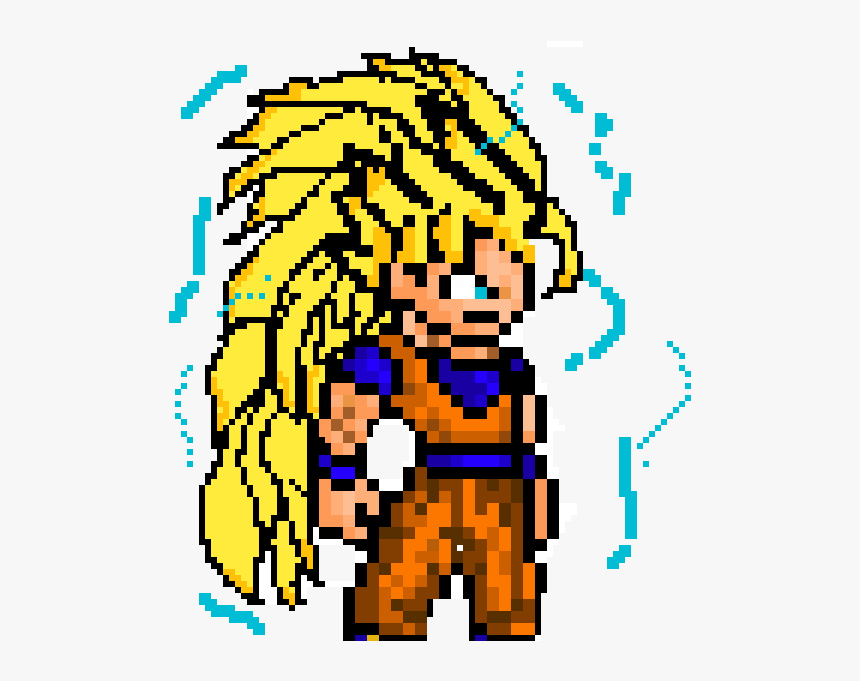 Goku Ultra Instinct Pixel Art, HD Png Download , Transparent Png Image ...