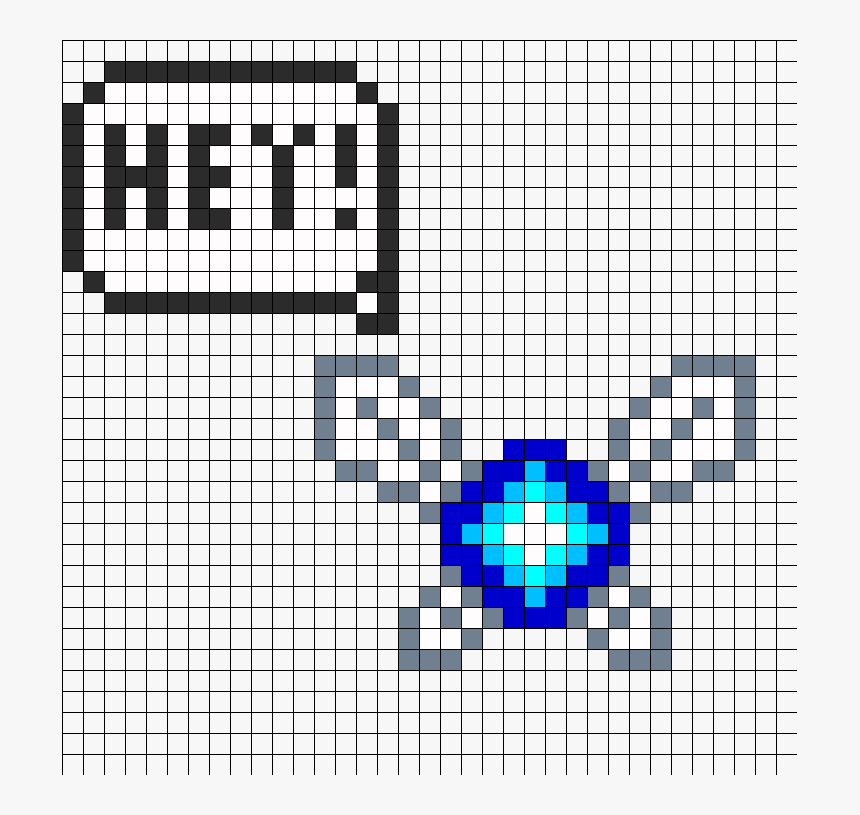 Navi Perler Bead Pattern / Bead Sprite - Navi Pixel Art, HD Png ...