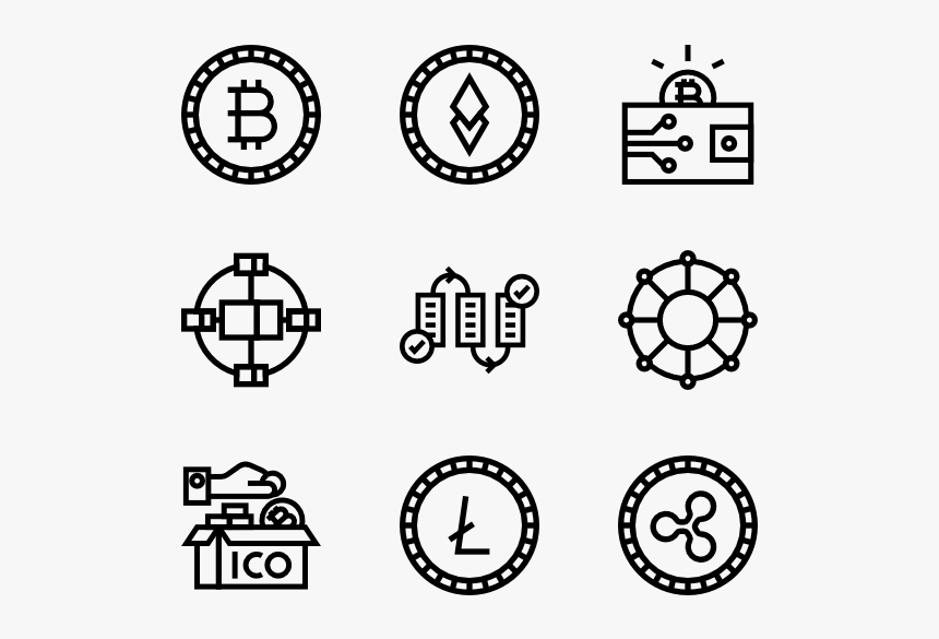 Essential Set - Cryptocurrency Png Icons, Transparent Png , Transparent ...