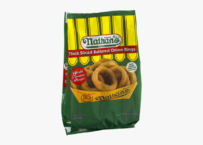 Nathan's Famous Thick Sliced Battered Onion Rings, HD Png Download ...
