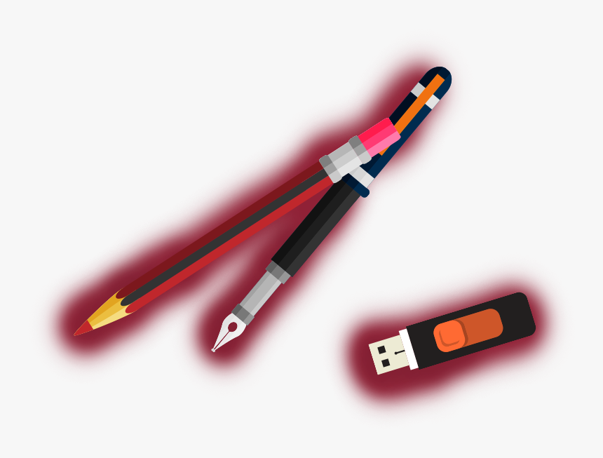 Transparent Ink Pen Png - Usb Flash Drive, Png Download , Transparent ...