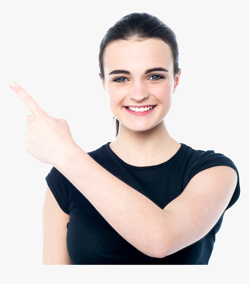 Women Pointing Left - Woman Pointing Left Png, Transparent Png ...