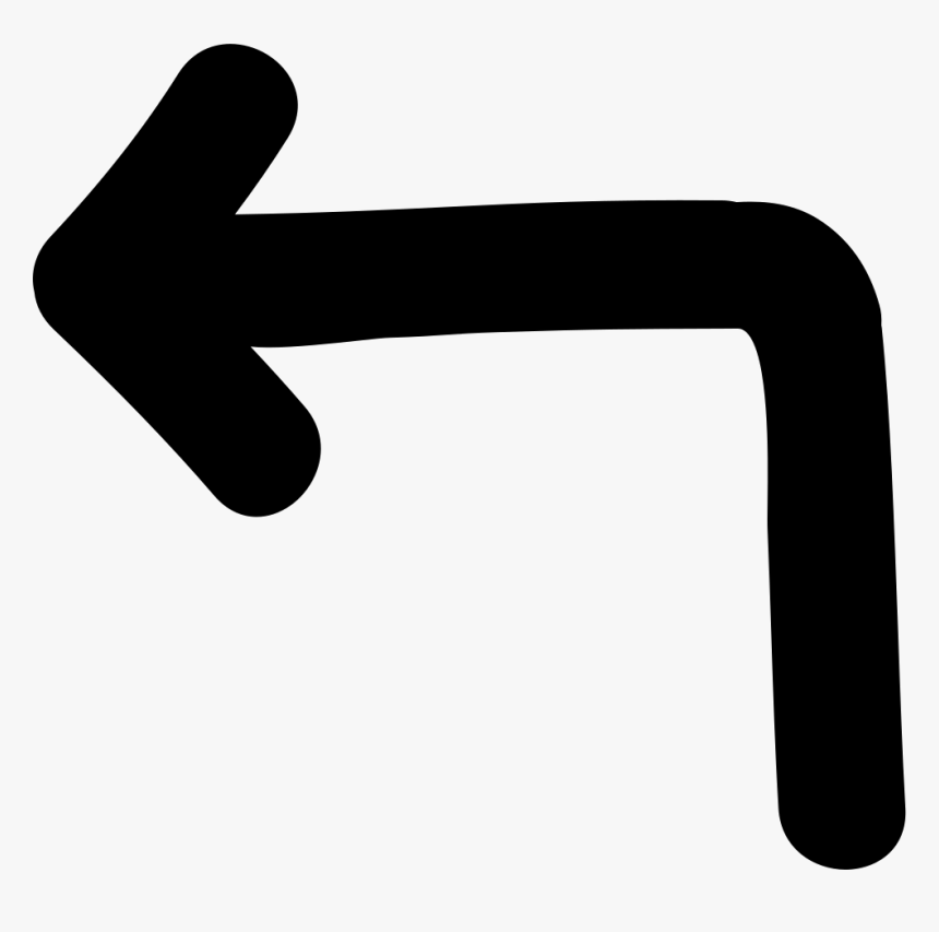 Back Arrow Pointing Left Hand Drawn Symbol Comments - Arrow Pointing ...