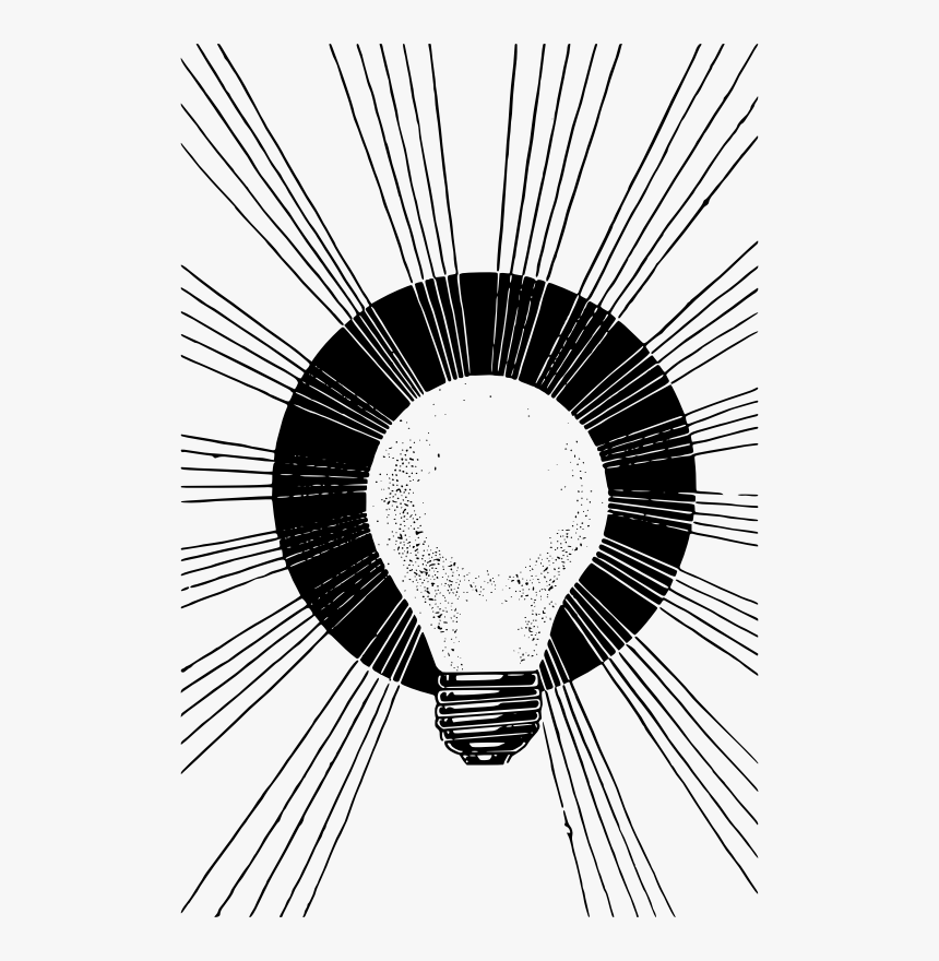 Light-bulb Rays - Ray Of Light Clipart Black And White, HD Png Download ...