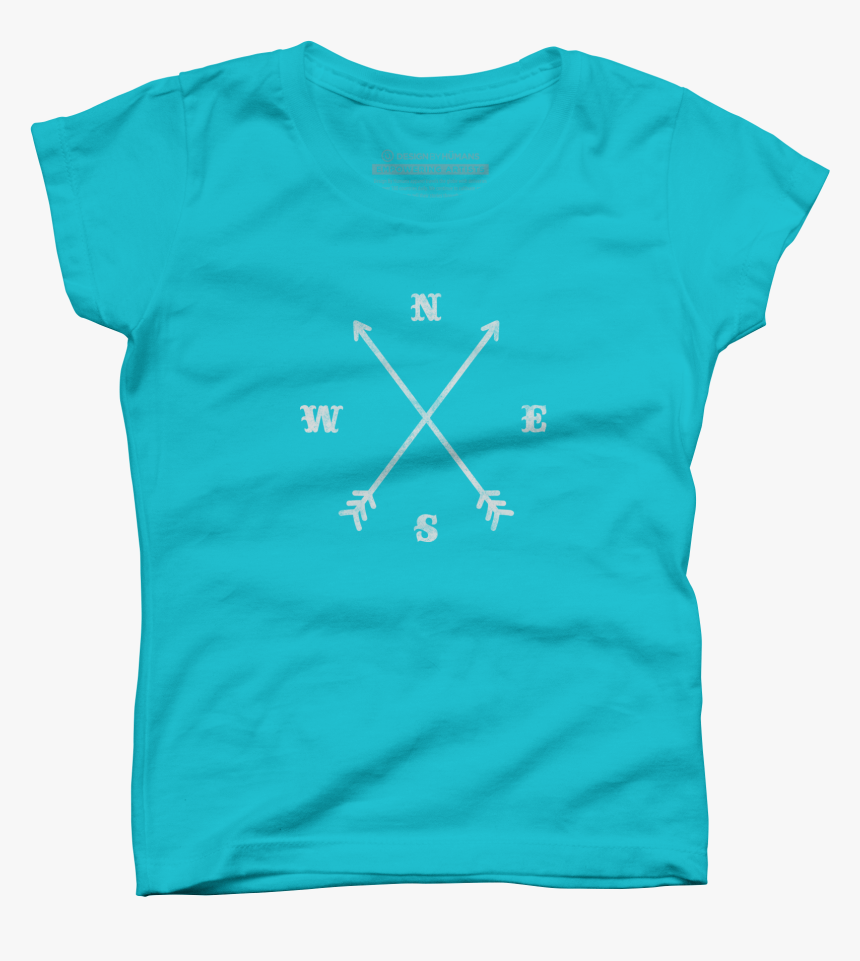 Hipster Crossed Arrows Compass Nsew Girls T Shirt - Active Shirt, HD ...