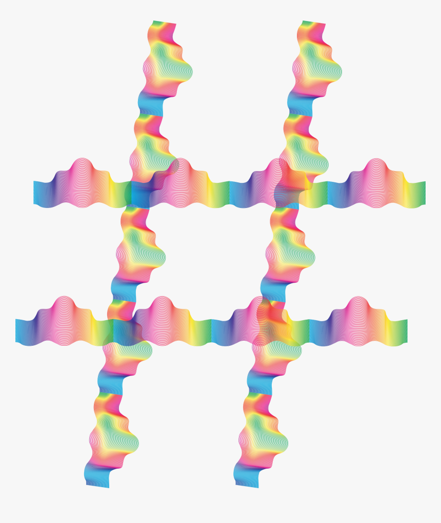 Rainbow Guilloche Hashtag No Background Clip Arts - Hashtag No Back ...