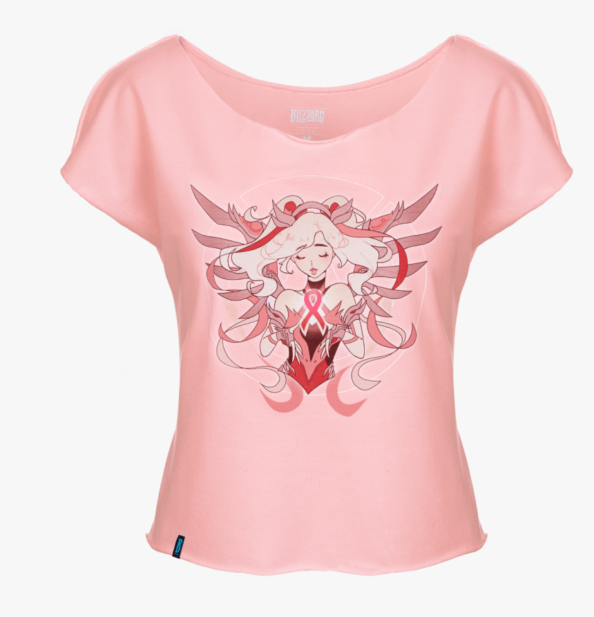 Pink Mercy - Overwatch Pink Mercy Shirt, HD Png Download , Transparent ...