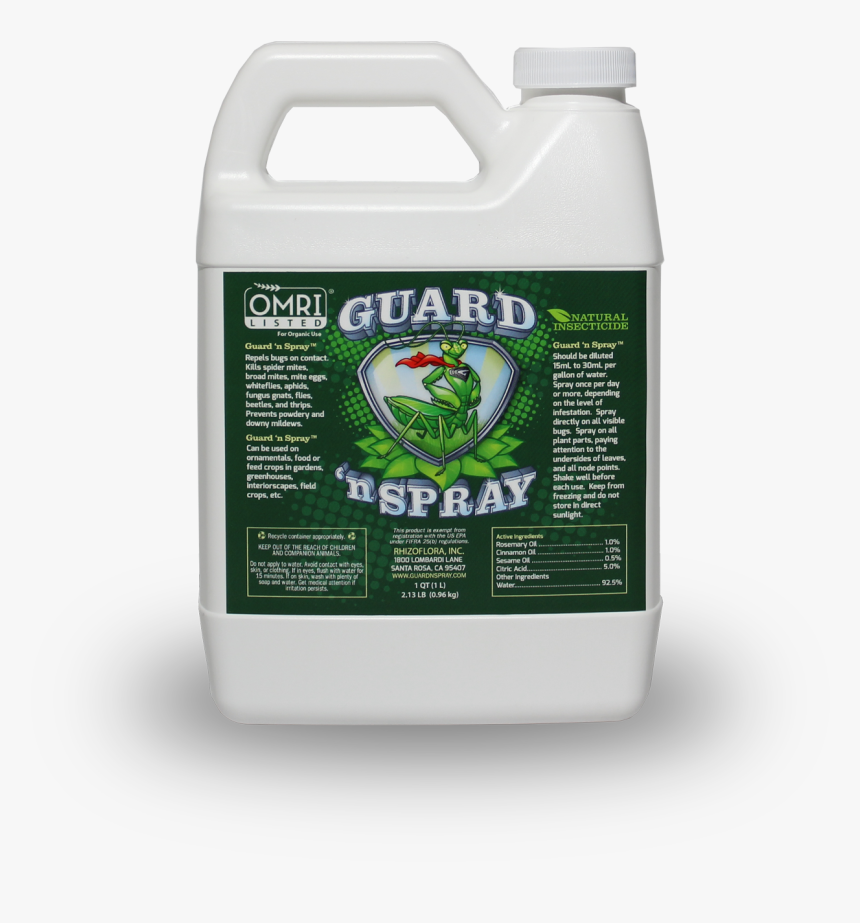 Transparent Spray Can Png - Guard N Spray Label, Png Download ...