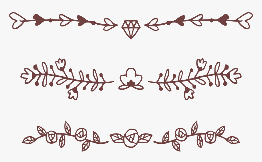 Hand Drawn Flower Calligraphy, HD Png Download , Transparent Png Image ...