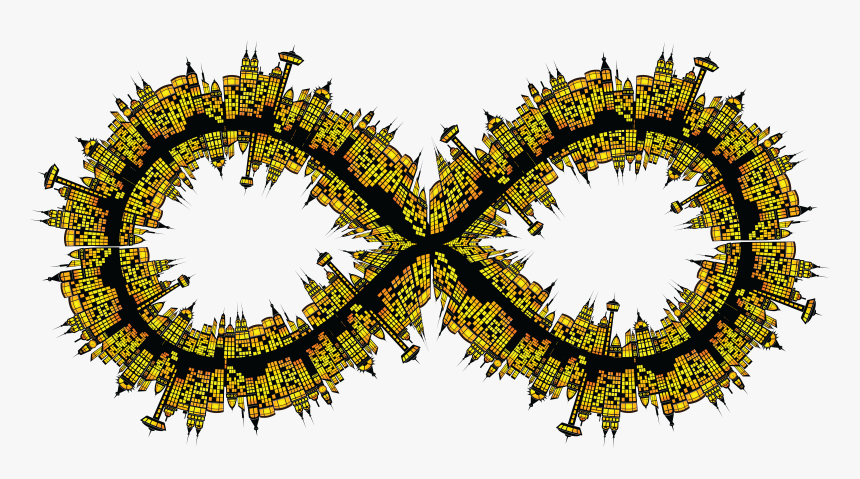 Free Clipart Of A Glowing City Infinity Symbol - Infinity City, HD Png ...