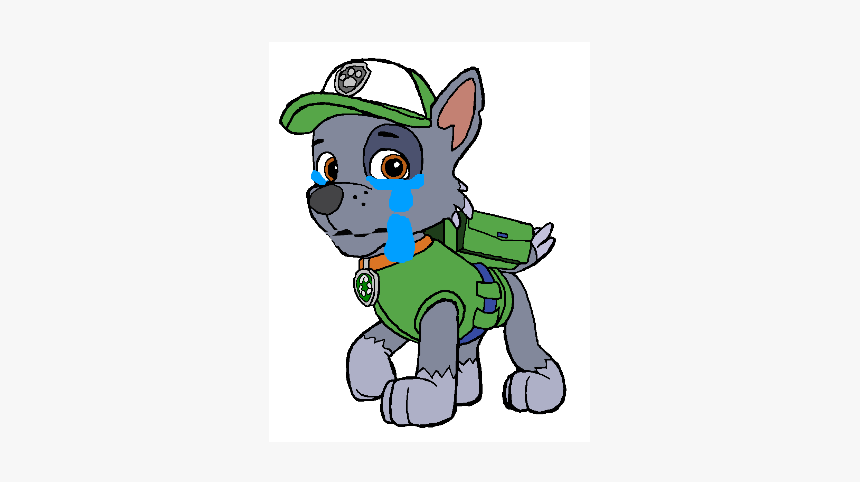 Rocky Crying - Rocky Paw Patrol Draw, HD Png Download , Transparent Png ...