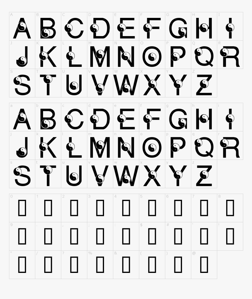 Yin And Yang Font, HD Png Download , Transparent Png Image - PNGitem