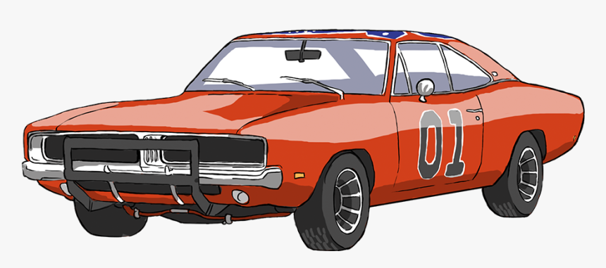 1969 Dodge Charger Cartoon Clipart