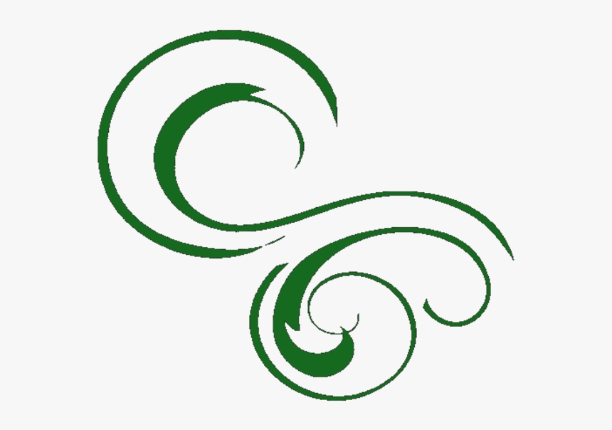 Green Swirly Line Art, HD Png Download , Transparent Png Image - PNGitem