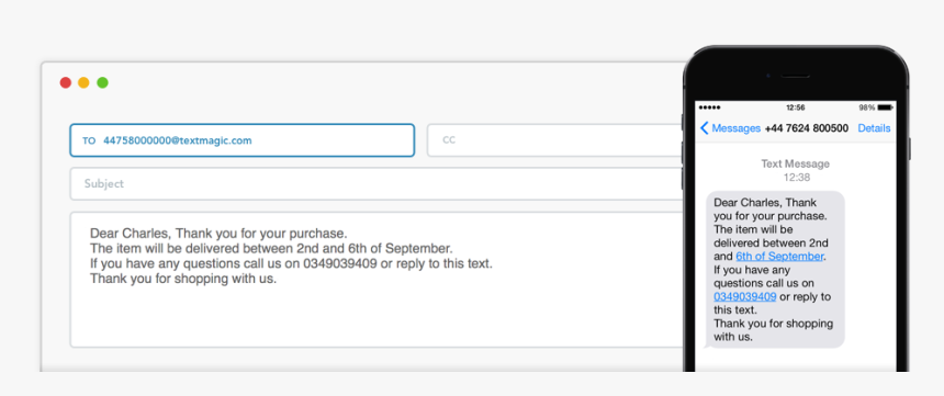 Email To Sms Service Overview - Emails To Text, HD Png Download ...