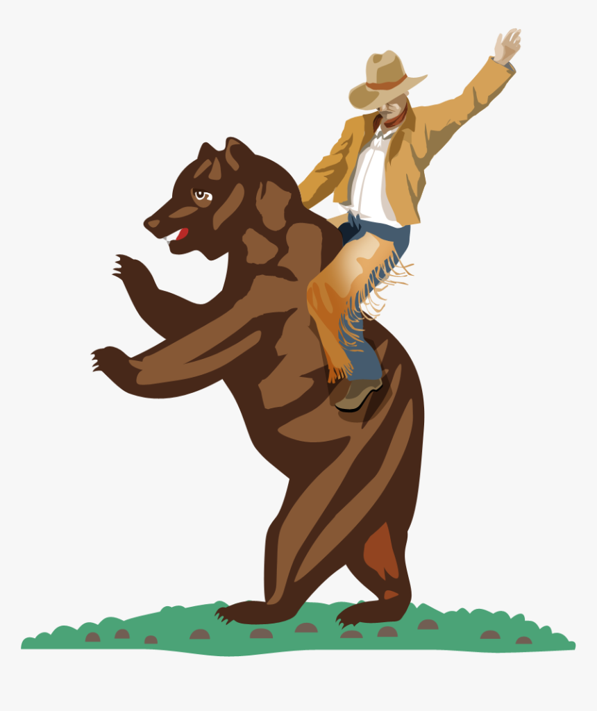Ride The Bear - Cowboy Riding A Bear, HD Png Download , Transparent Png ...