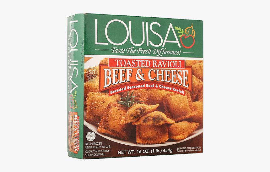 Louisa Toasted Beef & Cheese Ravioli, HD Png Download , Transparent Png ...