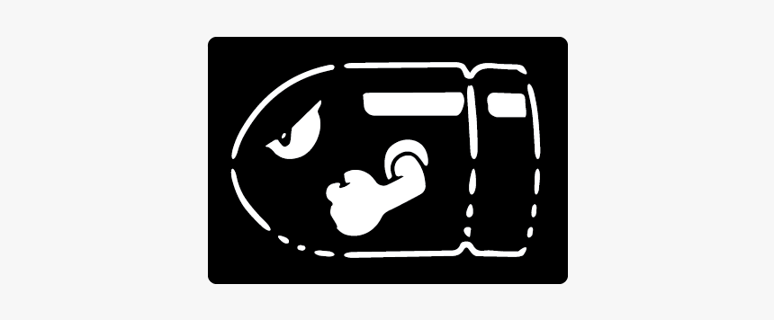 Bullet Bill Stencil, HD Png Download , Transparent Png Image - PNGitem