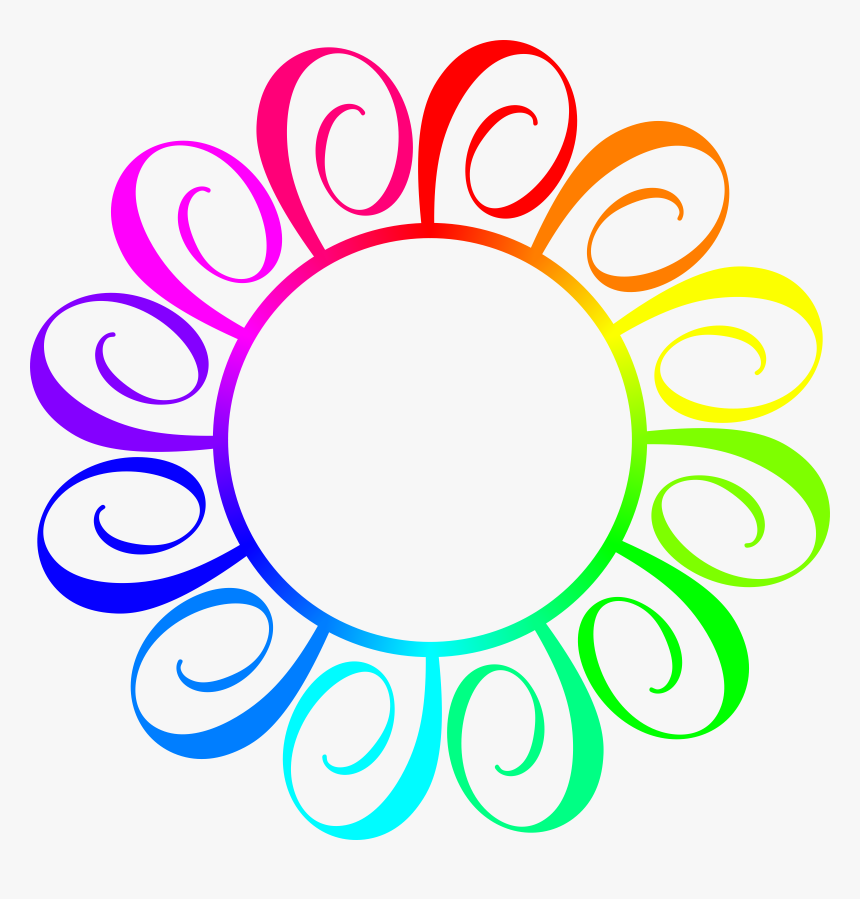 Rainbow Frame Png - Circle Rainbow Frame Png, Transparent Png ...