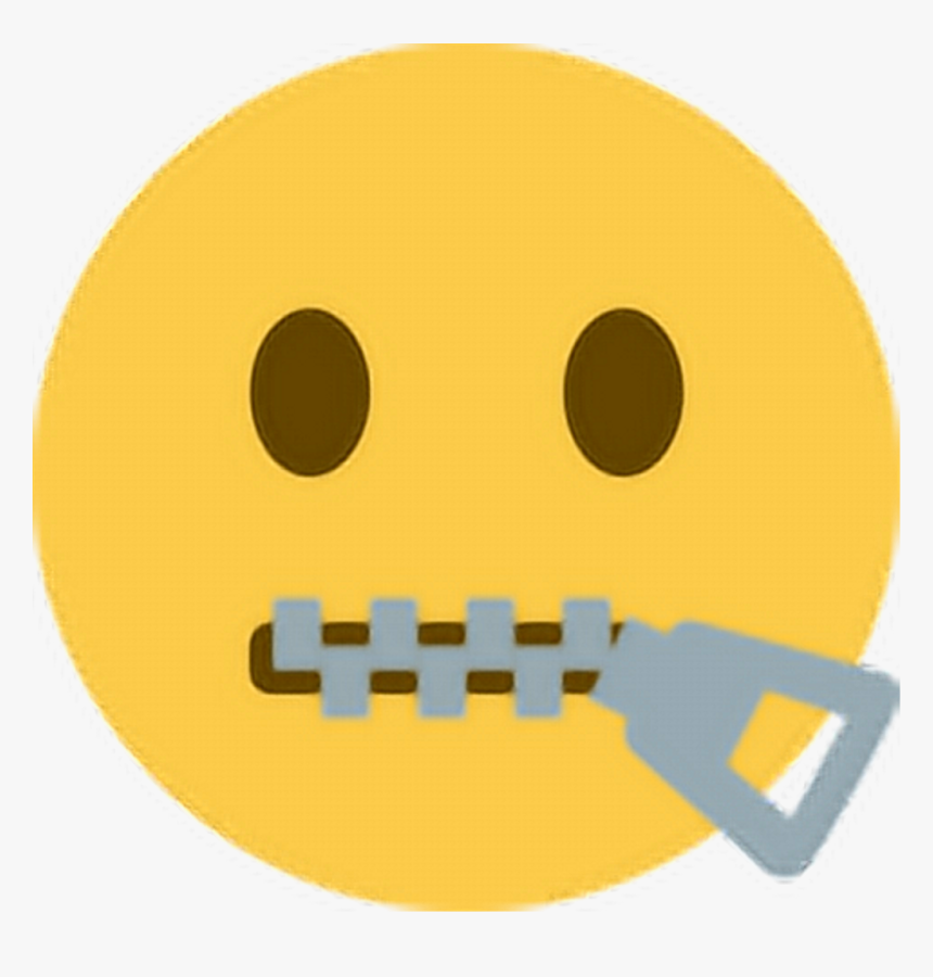 Zip Zippedface Zipperface Speechless - Zip Mouth Emoji, HD Png Download ...