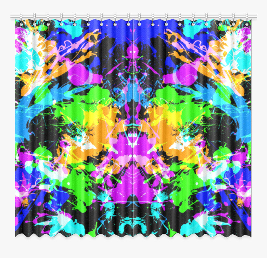 Paint Splash Window Curtain 52 X96 - Motif, HD Png Download ...