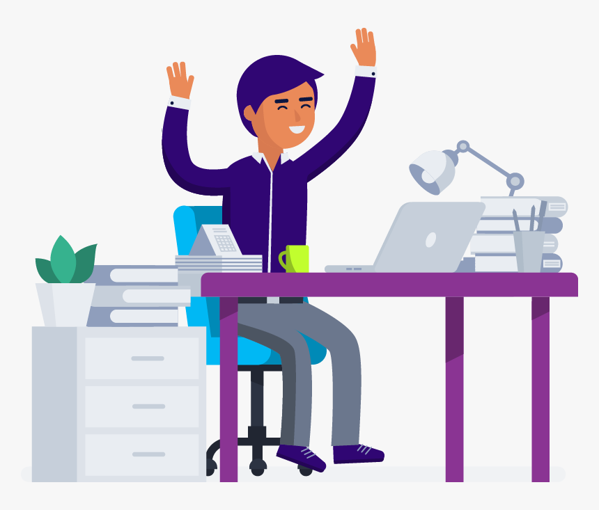 Man And Computer Clipart Image