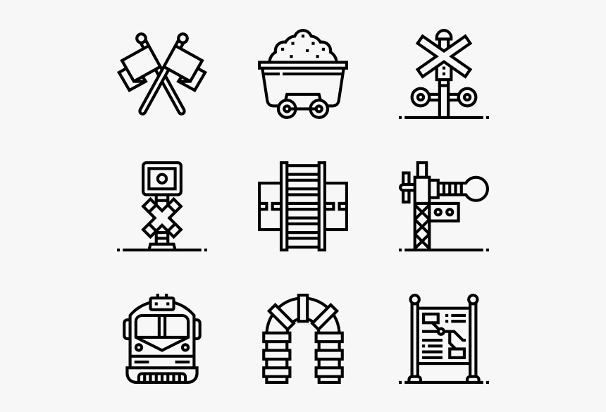 Railway - Design Vector Icon, HD Png Download , Transparent Png Image ...