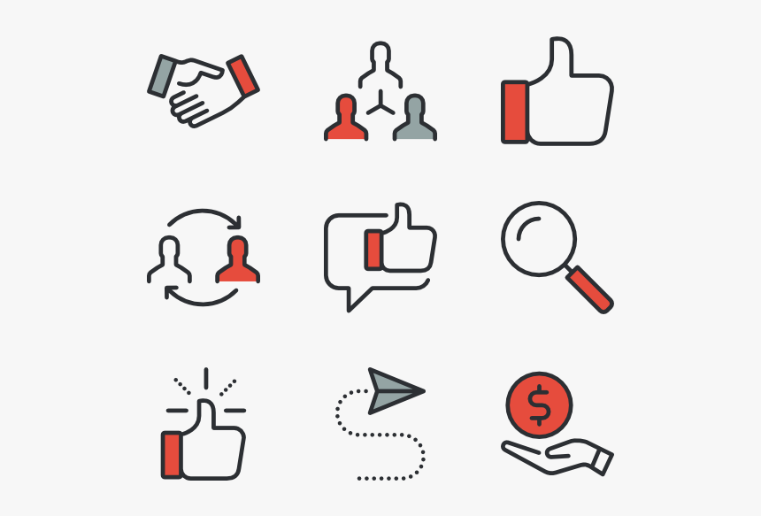 Business Collection - Red Business Icon Png, Transparent Png ...
