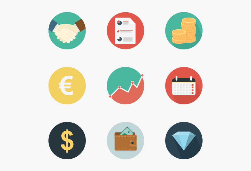 Clip Art Financial Icons Free Vector - Financial Icons Png, Transparent ...