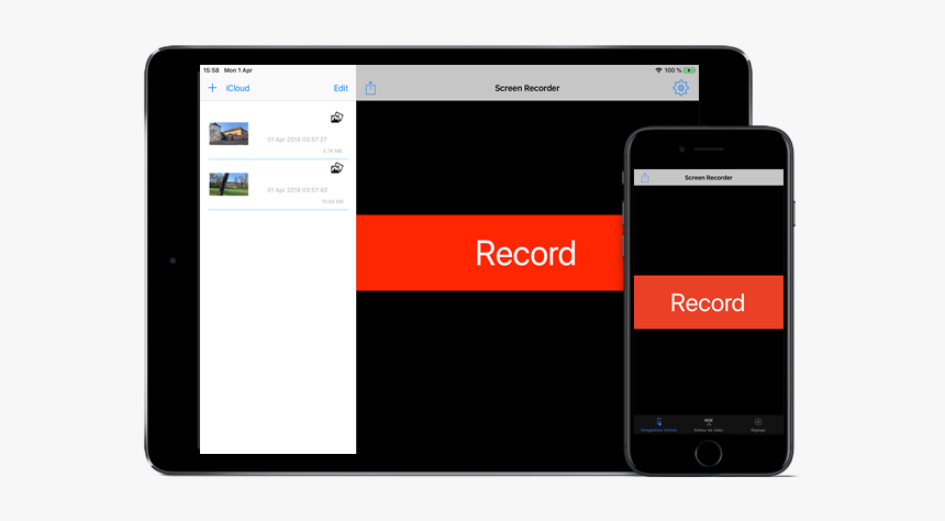 Screen Recorder - Video Editor - Smartphone, HD Png Download ...