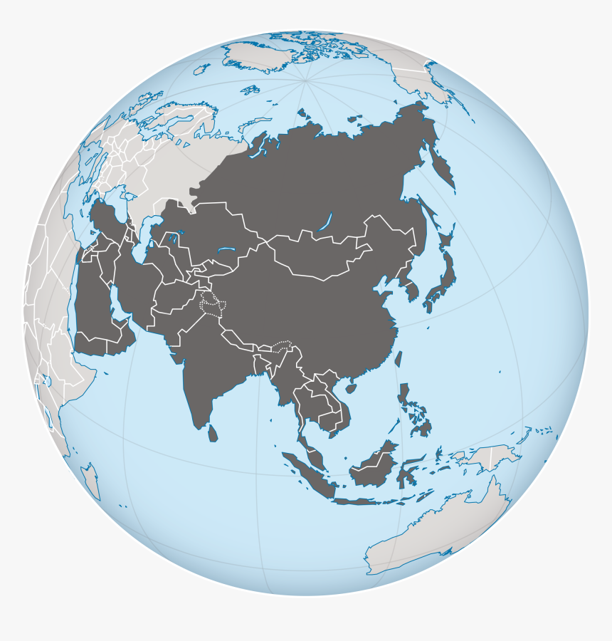 Asia Vector Earth - Asia On A Globe, HD Png Download , Transparent Png ...