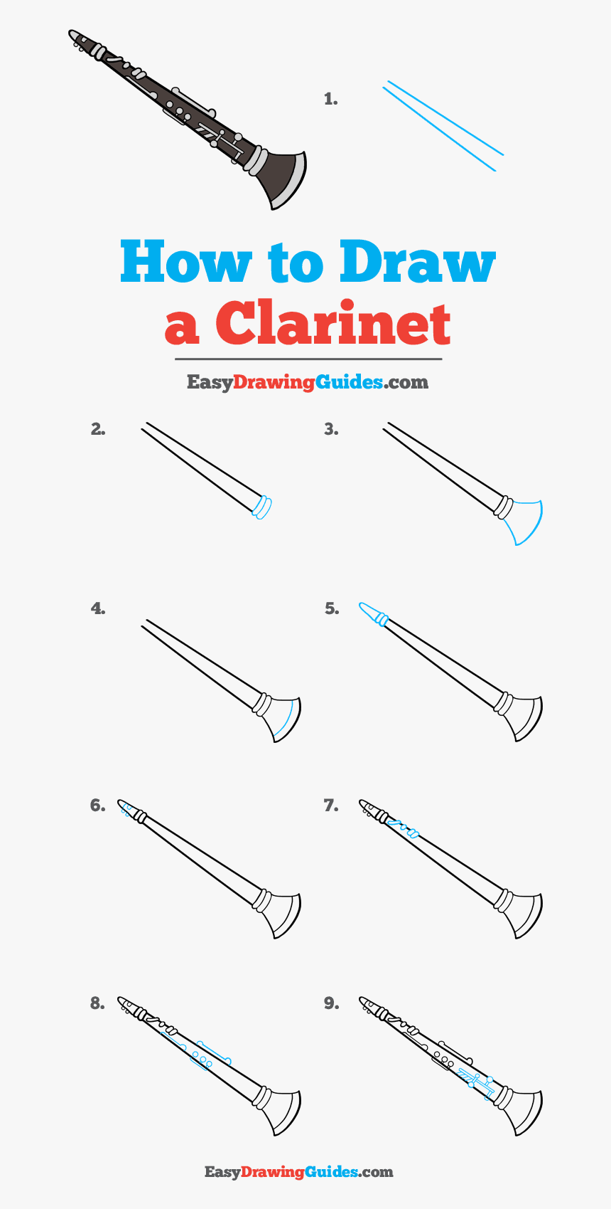 How To Draw Clarinet - Liberty Ranch High School, HD Png Download ...