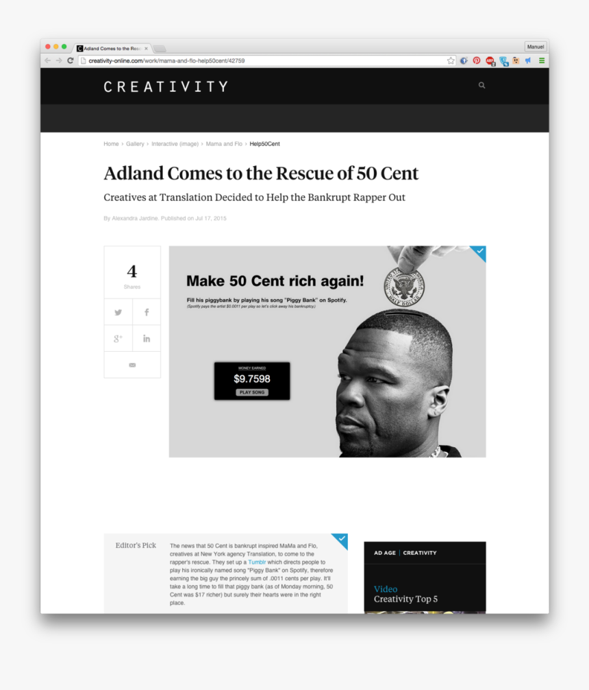 Screen Shot 2015 07 22 At - 50 Cent Big Head, HD Png Download ...