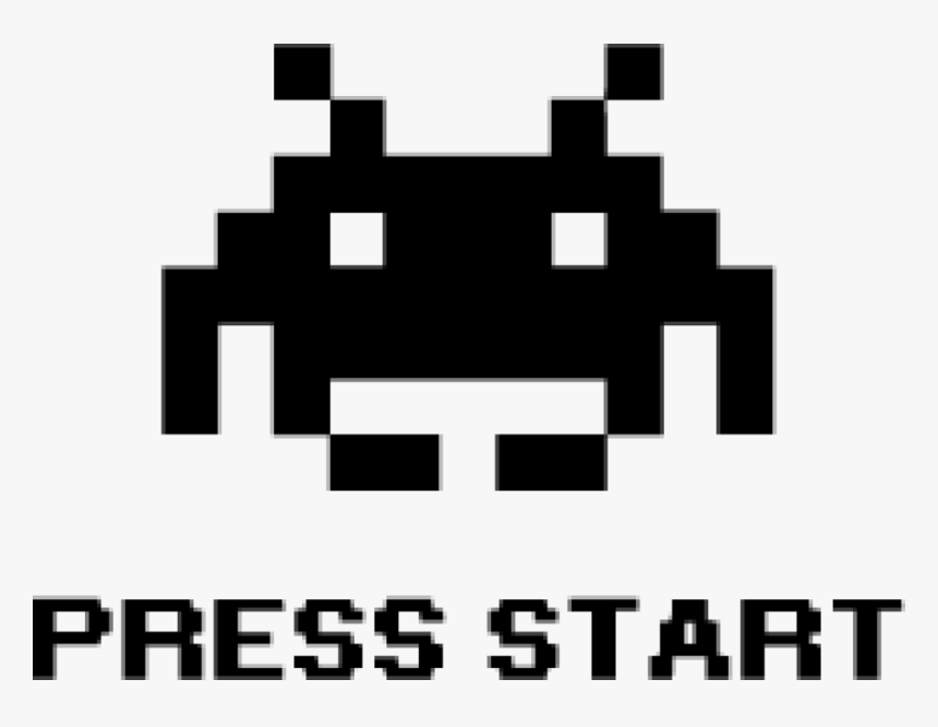 Press Start - Space Invaders, HD Png Download , Transparent Png Image ...