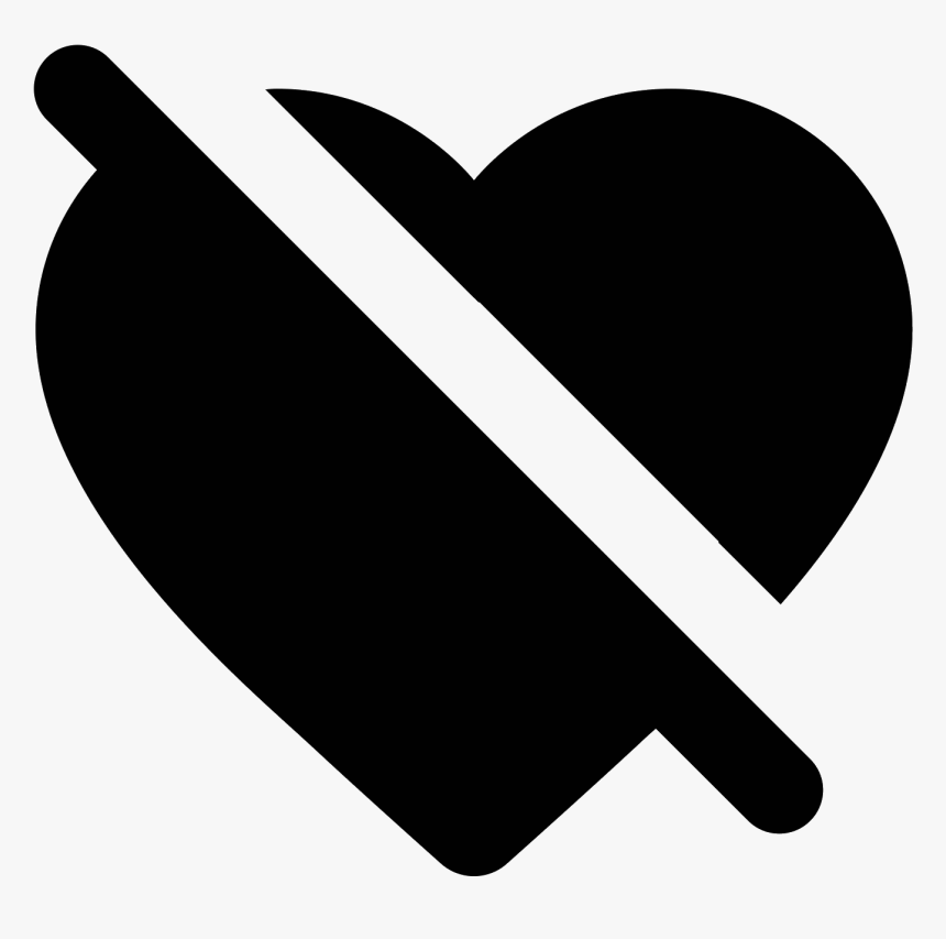 A Dislike Icon Is Represented With A Broken Heart - Dislike Heart Icon ...