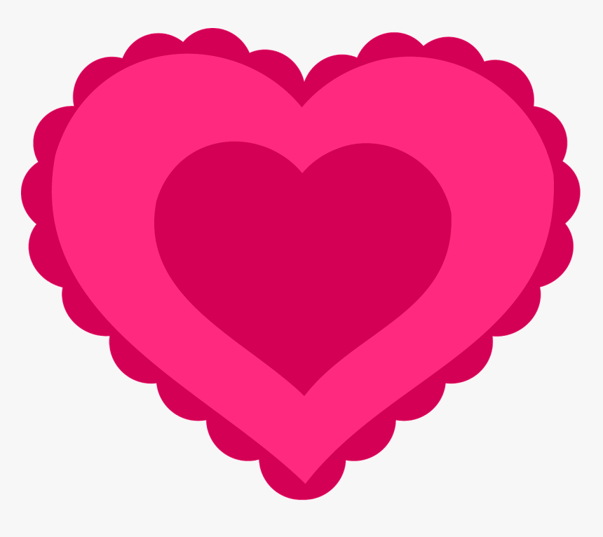 Pink Lace Heart - Valentine's Day Heart Clipart, HD Png Download ...