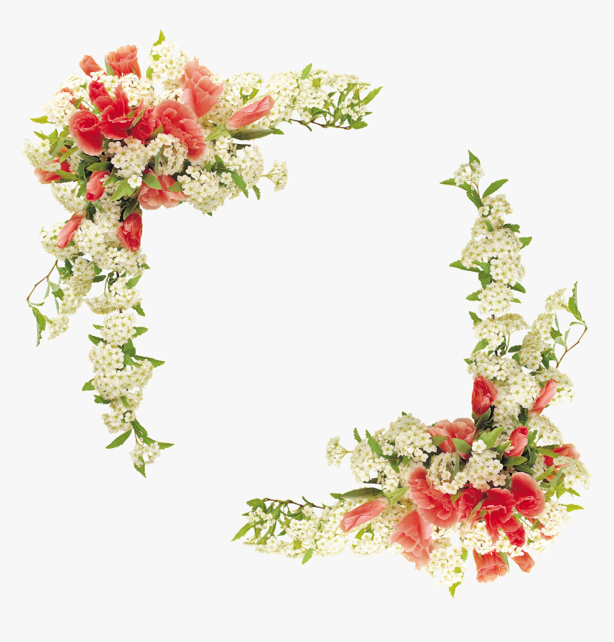 Transparent Floral Borders Png - Real Flower Border Design, Png ...