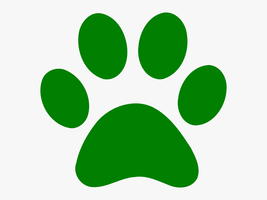 Green Paw Print Clip - Green Paw Print Clip Art, HD Png Download ...