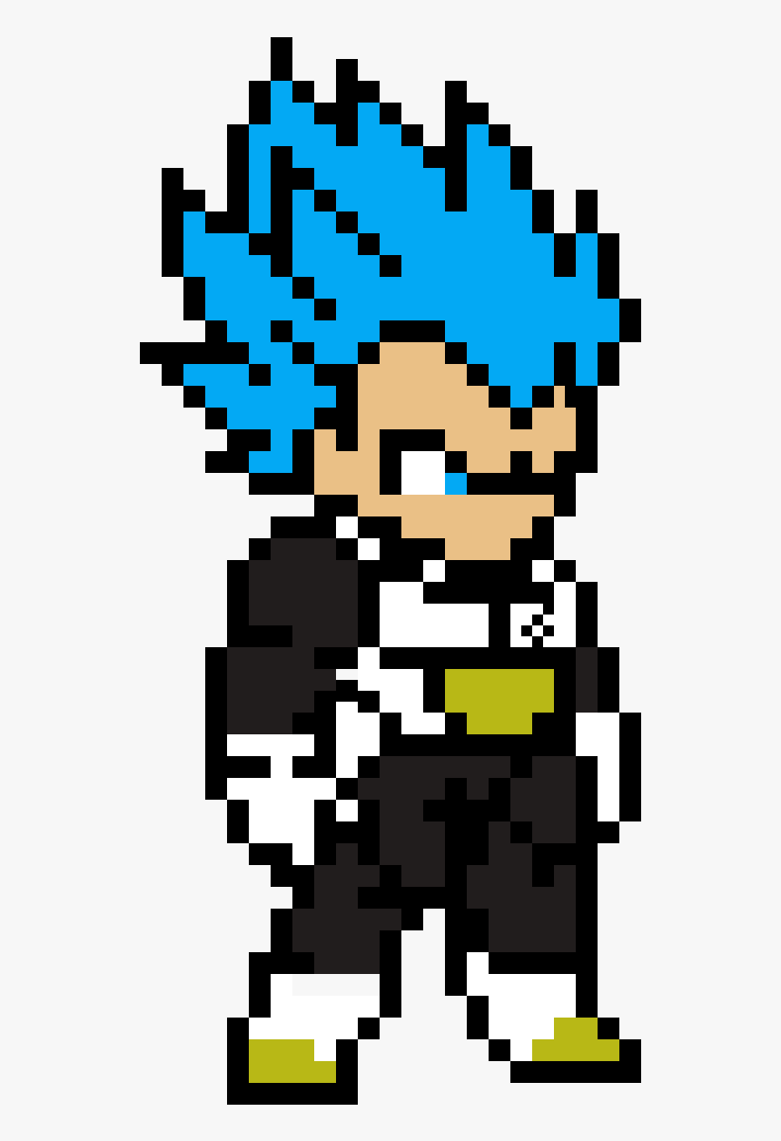 Vegeta Minecraft Pixel Art, HD Png Download , Transparent Png Image ...