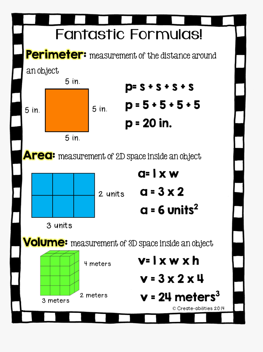 Volume Formula 5th Grade, HD Png Download , Transparent Png Image - PNGitem
